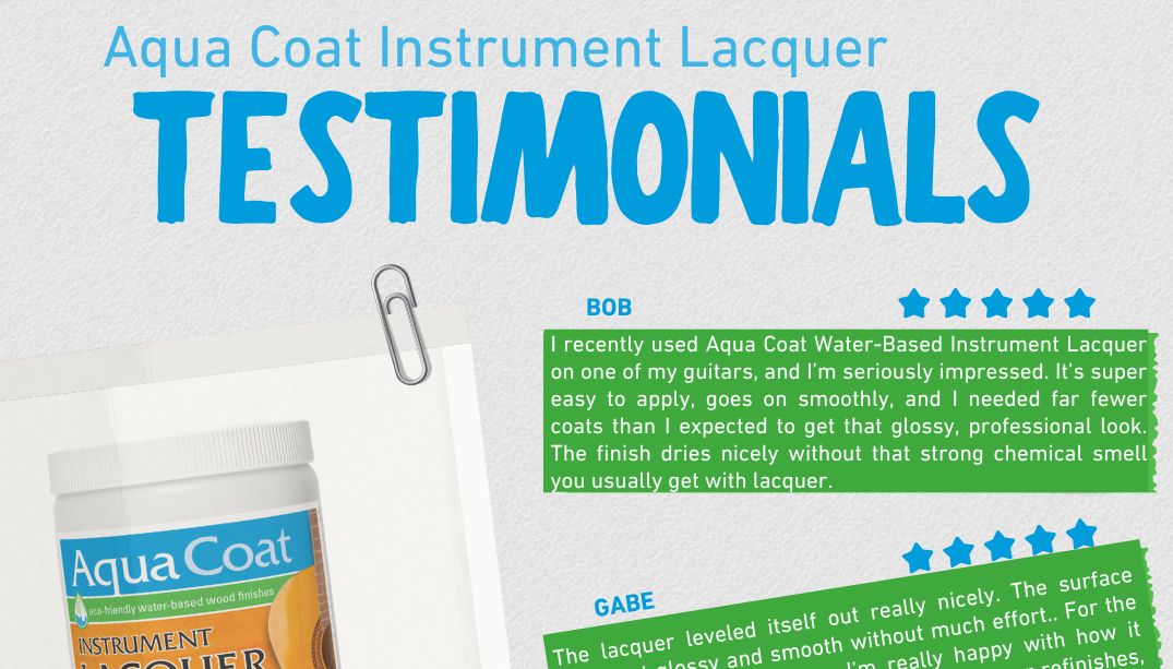 Real Users love our NEW Water-Based Instrument Lacquer – Aqua Coat