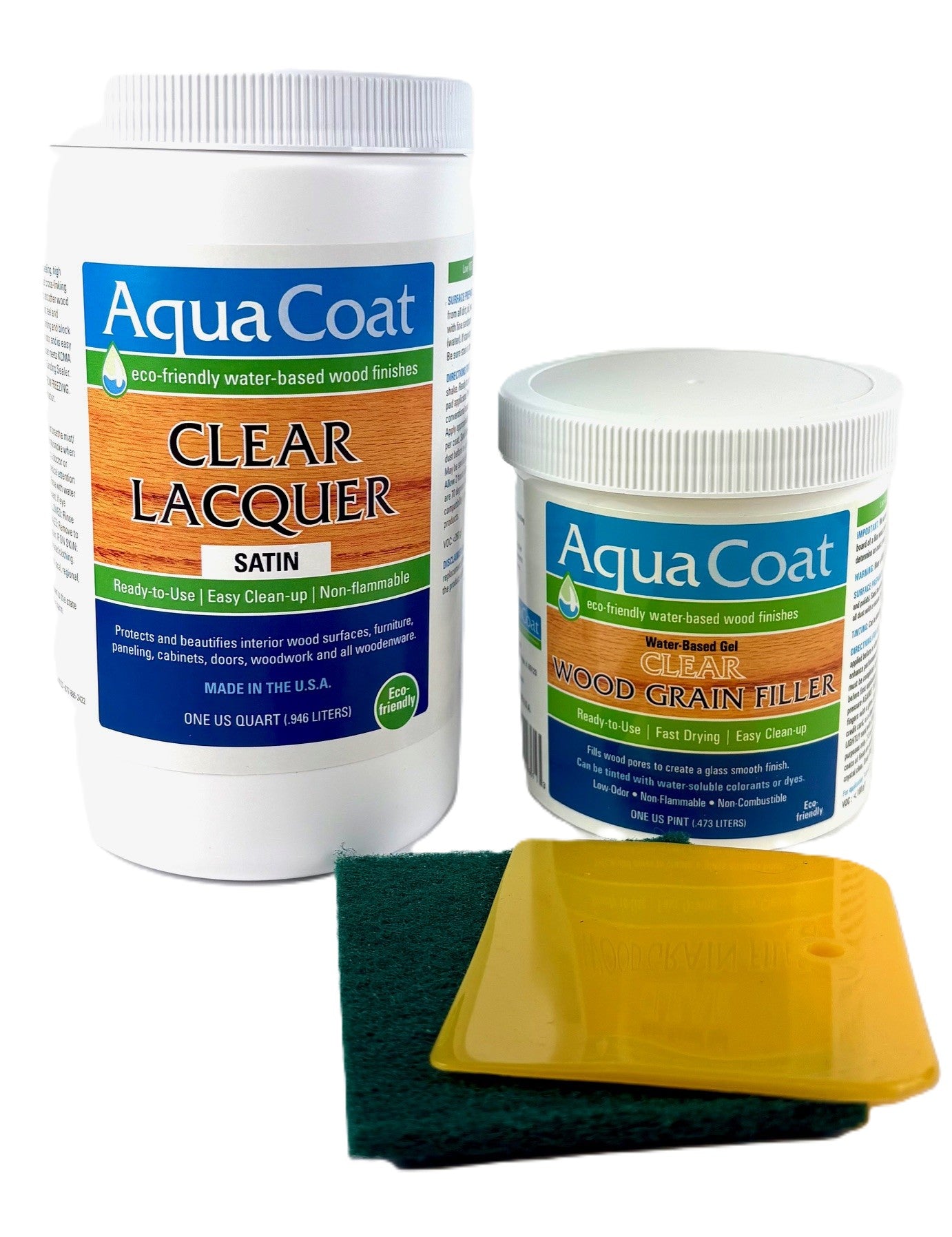 Finishing Kits - Clear Grain Filler and Clear Lacquer – Aqua Coat