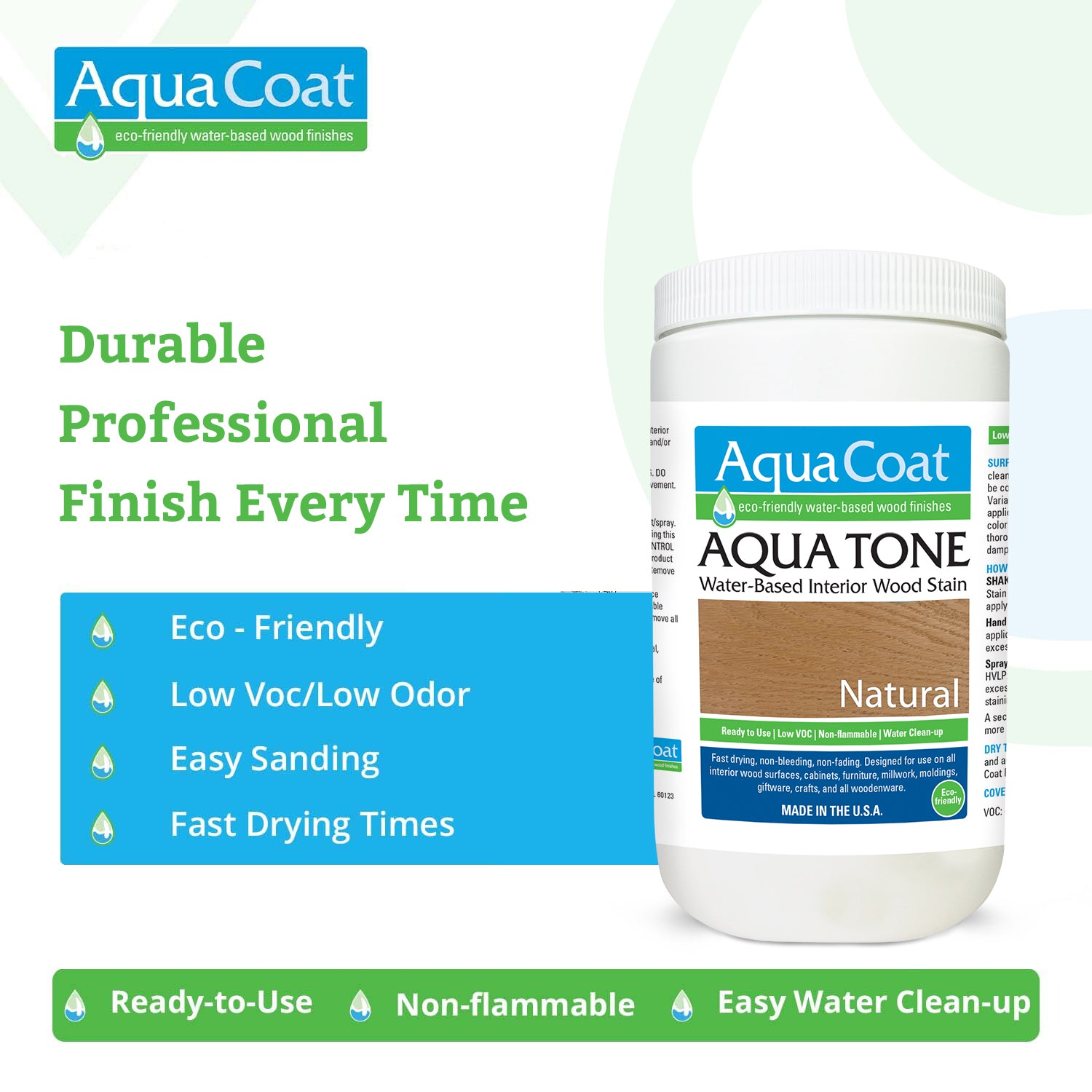 Aqua Tone Water-Based Stains – Aqua Coat